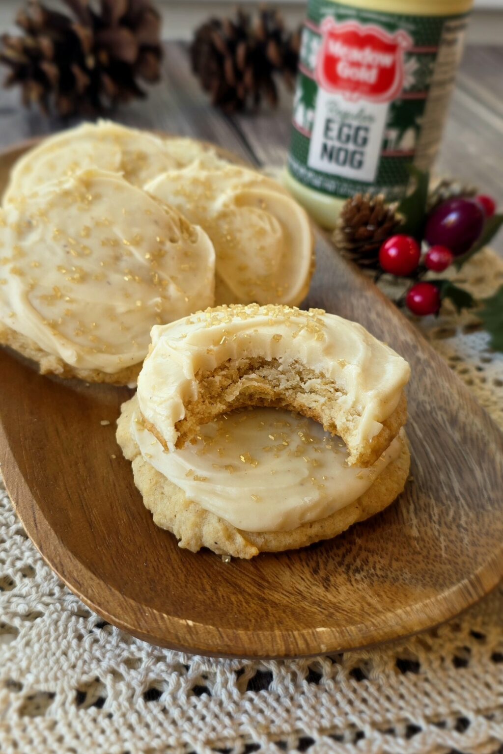 Egg Nog Sugar Cookies - Jamie Cooks It Up