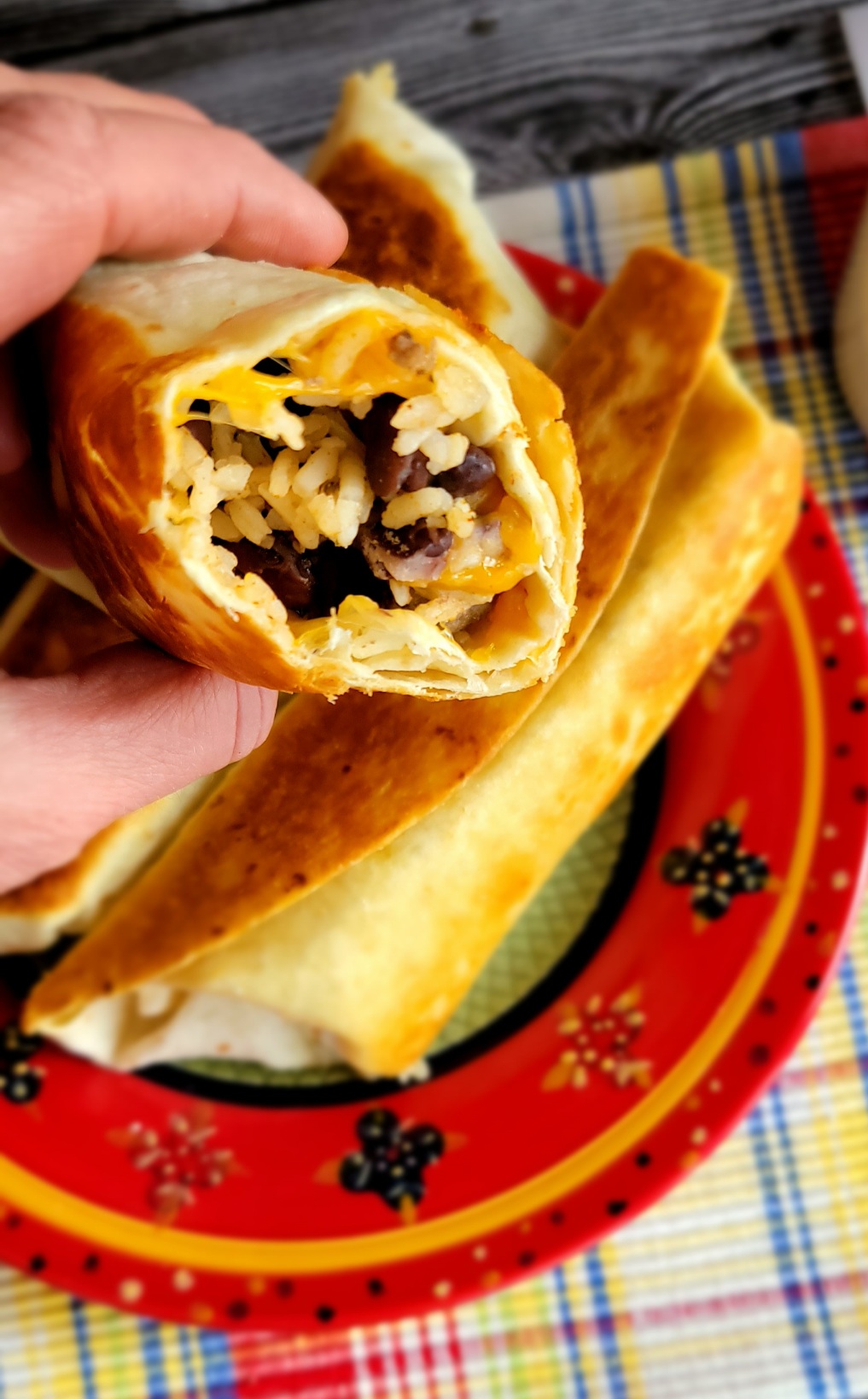 Crispy Beef and Cheese Burritos – Jamie Cooks It Up