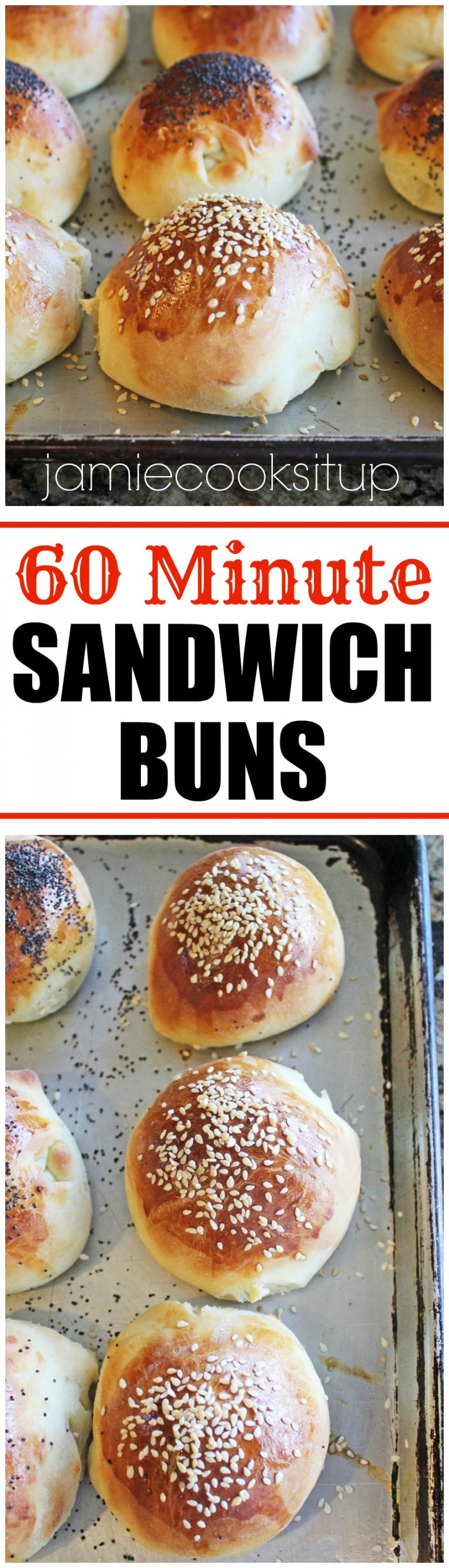 60 Minute Sandwich Buns - Jamie Cooks It Up