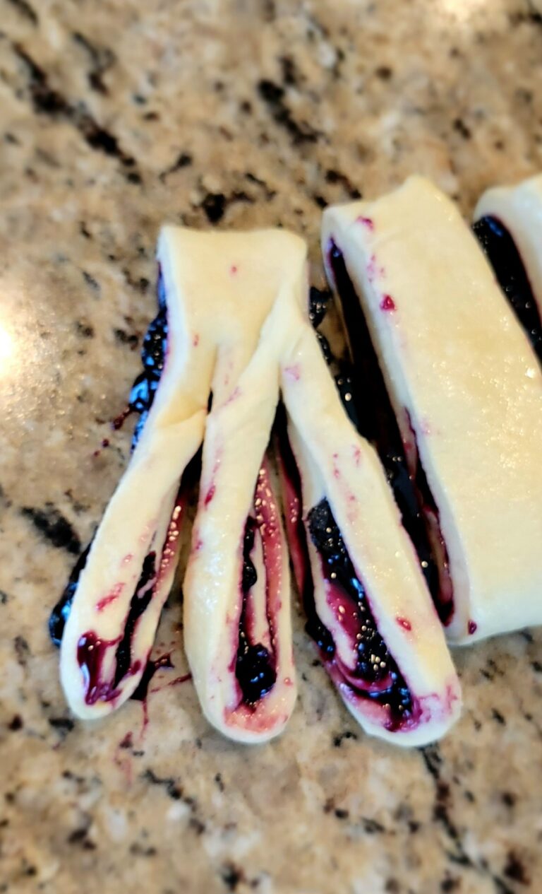 Twisted Blueberry Buns - Jamie Cooks It Up