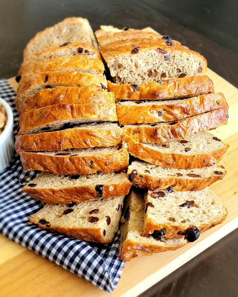 No Knead Cinnamon Raisin Bread with Whipped Maple Butter - Jamie Cooks ...