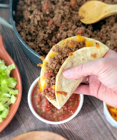 Griddle Beef Tacos - Jamie Cooks It Up