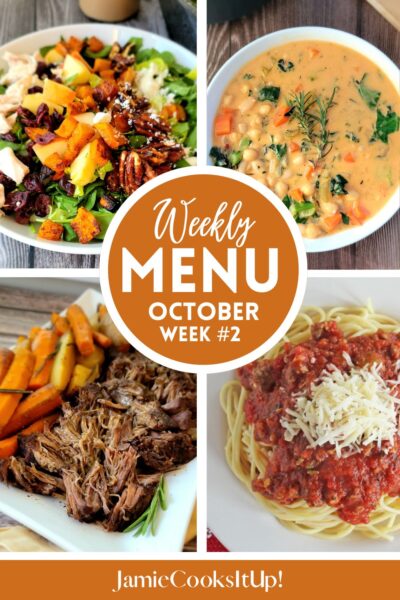 October Menu, Week #2-2024 - Jamie Cooks It Up