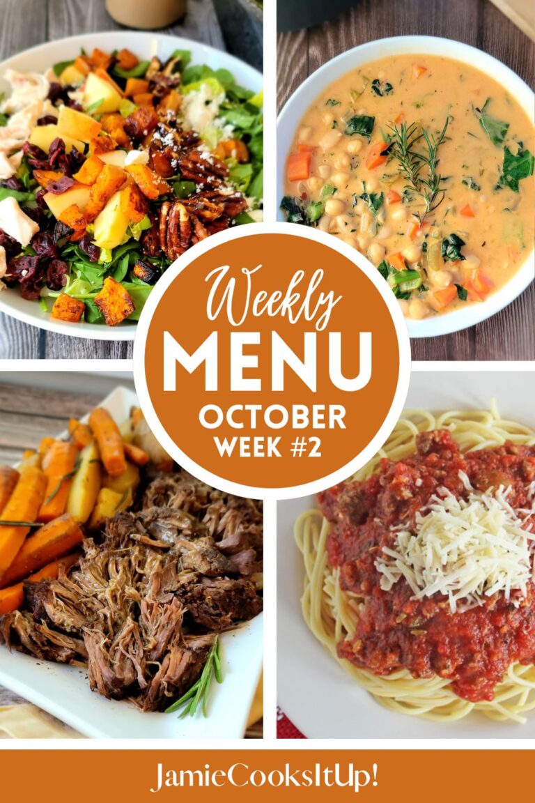 October Menu, Week #2-2024 - Jamie Cooks It Up