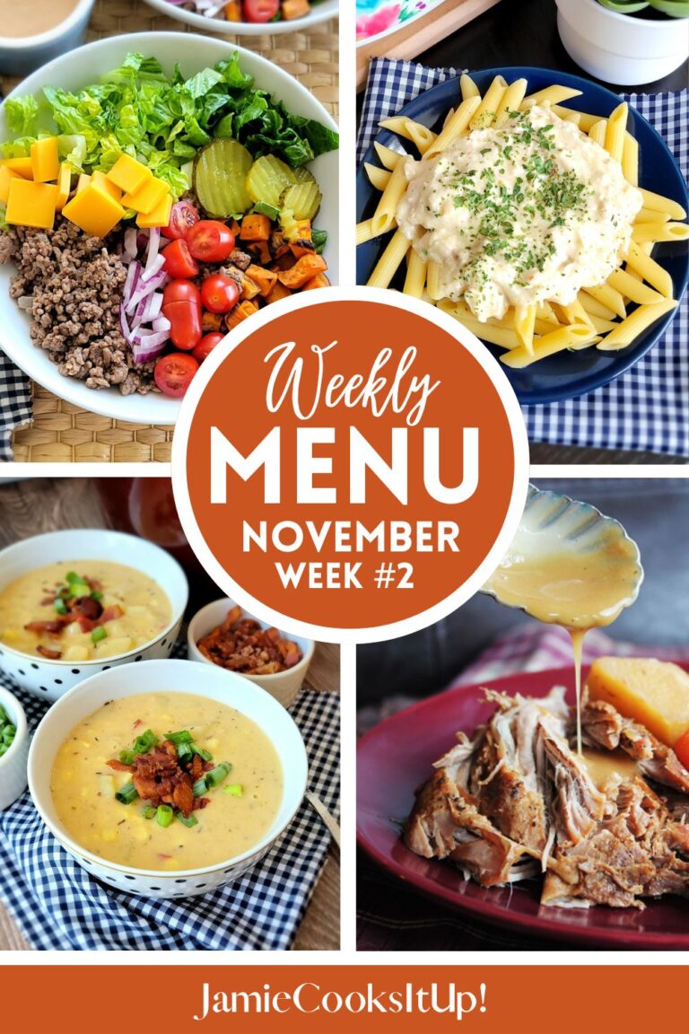 November Menu Plan, Week #2-2025 - Jamie Cooks It Up