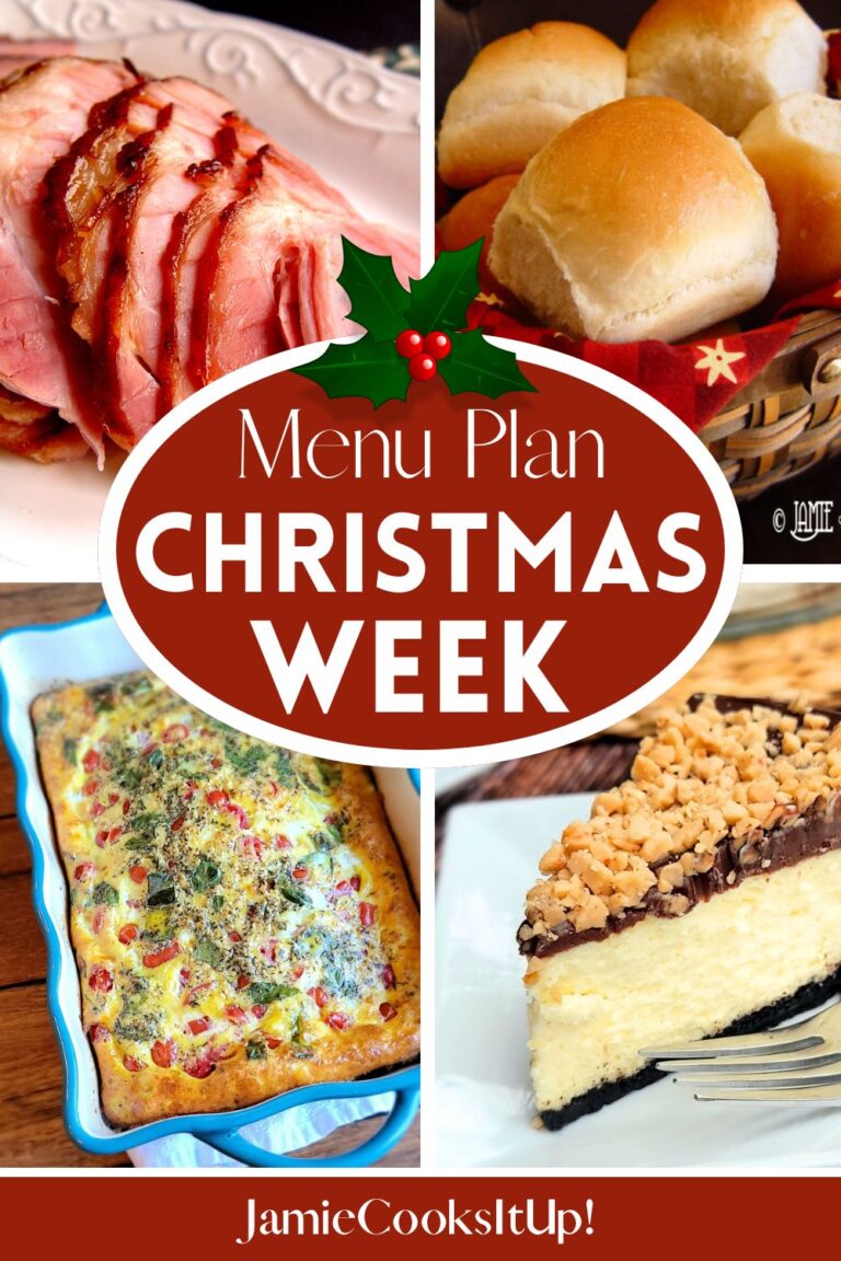 Christmas Week Menu Plan-2024 - Jamie Cooks It Up