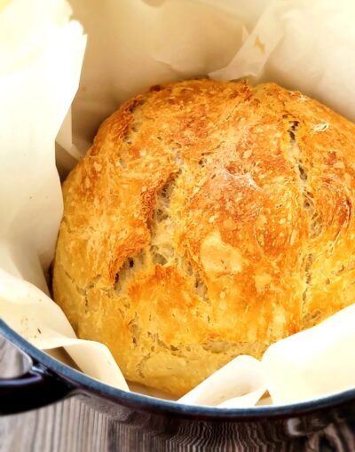 No Knead Dutch Oven Artisan Bread Jamie Cooks It Up