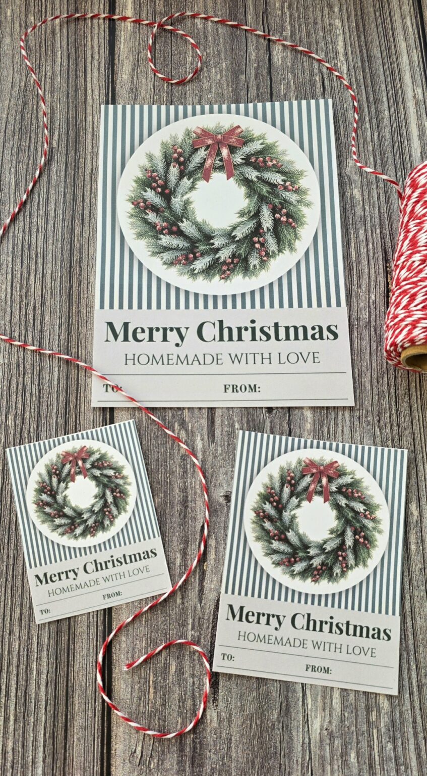 Merry Christmas "Homemade With Love" Free Printable Tags - Jamie Cooks ...