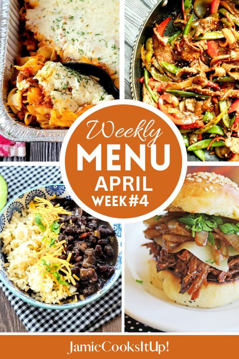 April Menu Plan, Week #4-2026 - Jamie Cooks It Up